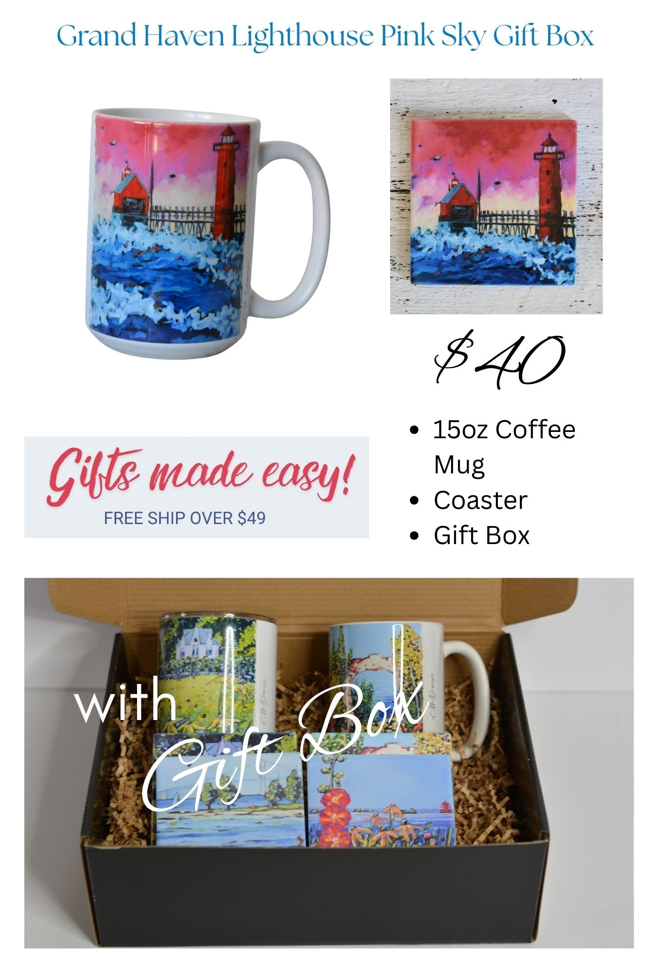 Grand Haven Lighthouse Gift Box Sets – Dreese Fine Art